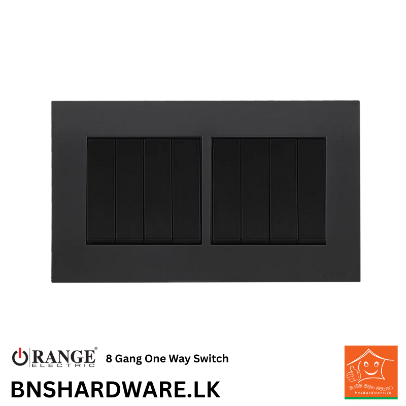 Akoya 8 Gang One Way Switch - Orange