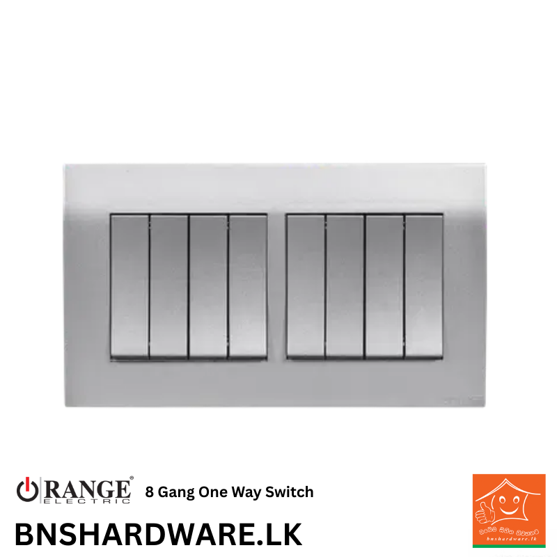 Akoya 8 Gang One Way Switch - Orange