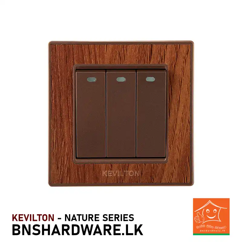 Buy Kevilton 3 Gang 1 Way Switch Teak Online in Sri Lanka | High ...